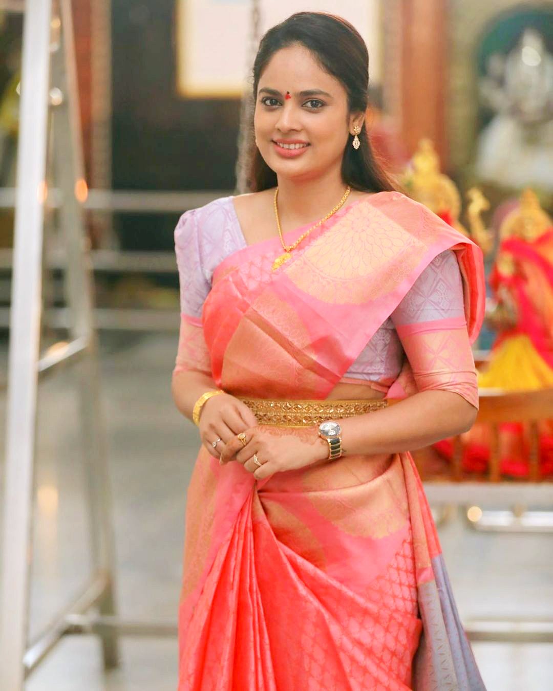 Nandita Swetha | చీరకట్టులో చూడముచ్చటగా నందితా శ్వేత..-Namasthe Telangana