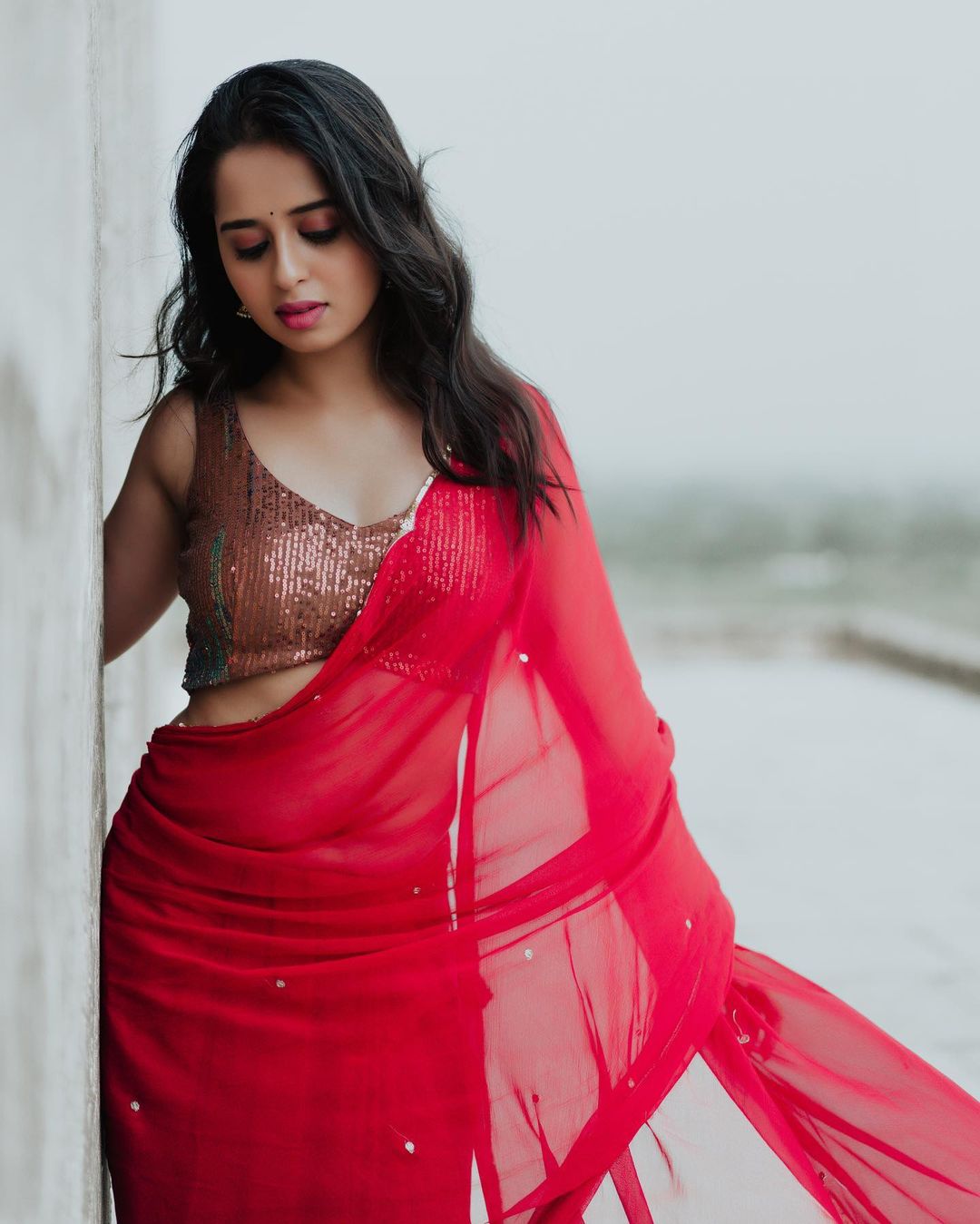 Pravallika Damerla | చూపులతో మత్తెక్కిస్తున్న ప్రవల్లిక దామెర్ల..-Namasthe Telangana