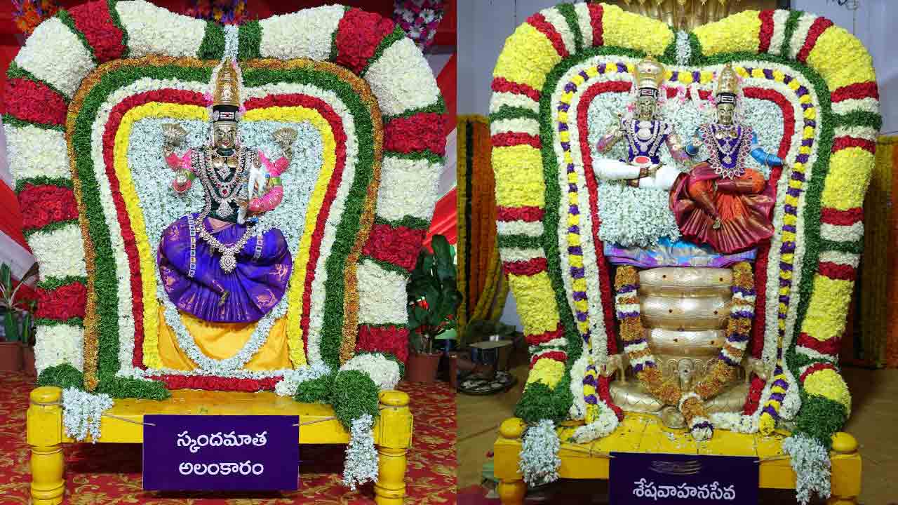 Srisailam | స్కందమాత‌గా భ్రామరి ద‌ర్శ‌నం.. శేషవాహనంపై ముక్కంటీశుడు ...