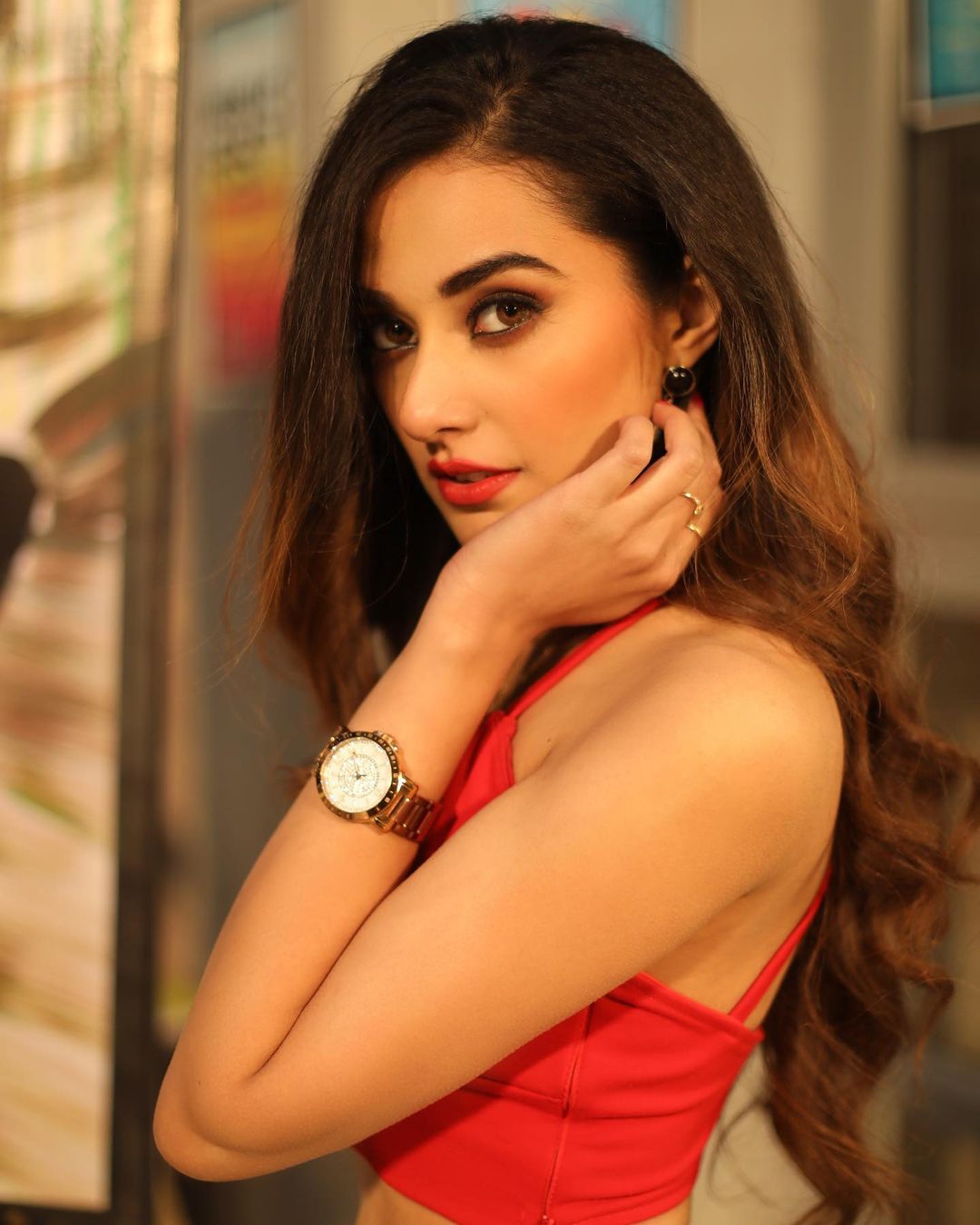 Stefy Patel | గులాబీ రంగు చీరలో పరువాలు ఒలకబోస్తున్న స్టెఫీ పటేల్..-Namasthe Telangana